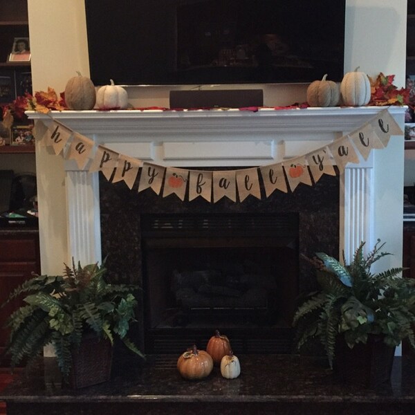 Happy Fall Y'all Burlap Banner, Happy Fall Yall Bunting, Happy Fall Y ...
