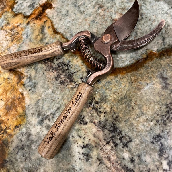 Personalised Engraved Copper Plated Pruner. Your Message Laser Engraved ...