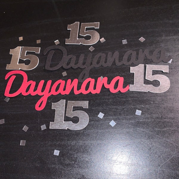 15th Birthday Party Confetti - Quinceanera Personalized Confetti in ...