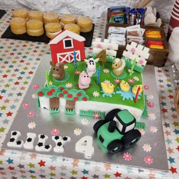 Farm Cake Topper, Tractor Cake Topper, Farm Animal Cake Topper ...