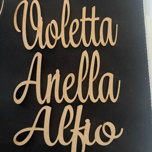 MDF Laser Cut Names Wedding Place Names Table Decoration - Etsy