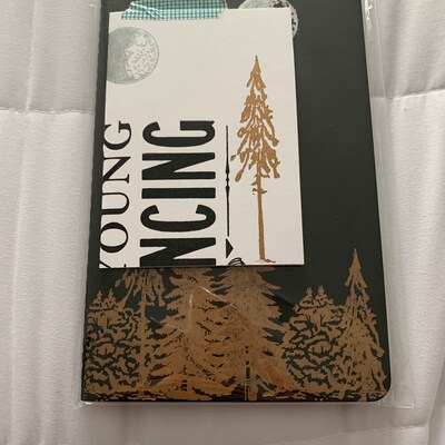 Letterpress Moleskine Journal Moon & Trees - Etsy