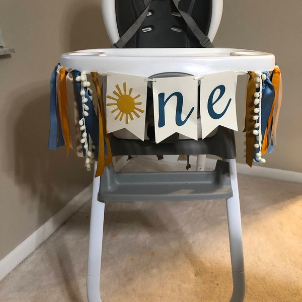 Boy Sunshine Banner, First Trip Around the Sun Theme, Sun High Chair ...