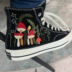 Custom Sneakers Embroidered/ Ghost Embroidered Converse/ Halloween ...
