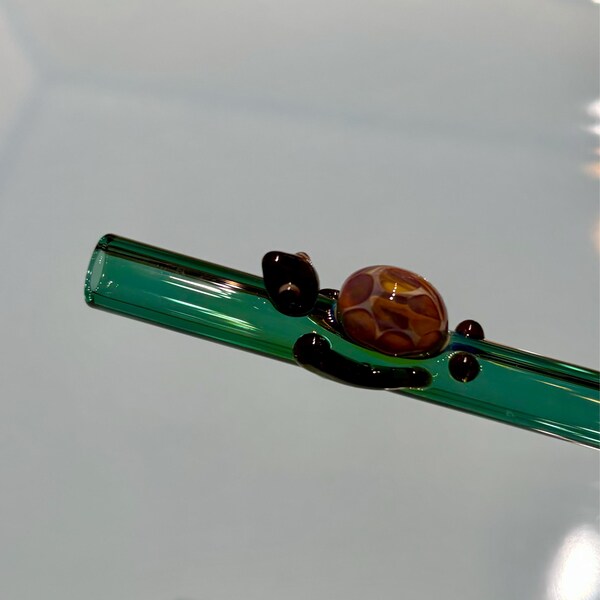 Double Mushroom GLASS STRAW Boba Straws Smoothie Straws Thin Straws ...