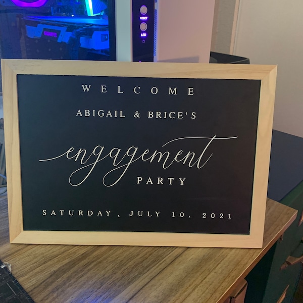 Engagement Sign, Fully Editable Template, Edit With Templett, Welcome ...