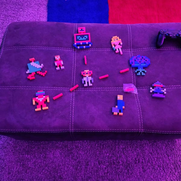 Retro Arcade Game Cupcake/cake Toppers, 8-bit Party Decorations - Etsy