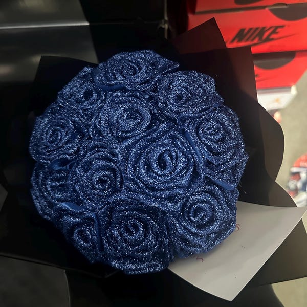 Blue Glitter Roses | 12 Count | Royal Blue Ramo| Blue Eternal Roses - Etsy