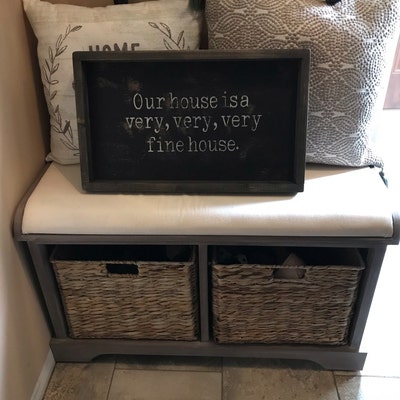 Cottage Rustic Look and Distressed Our House is a Very Fine House Wood ...