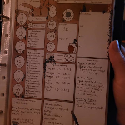 Dungeons and Dragons Session Note Template - Etsy