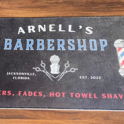 Custom Barber Shop Entrance Rug, Barber Shop Decor, Custom Hair Salon ...