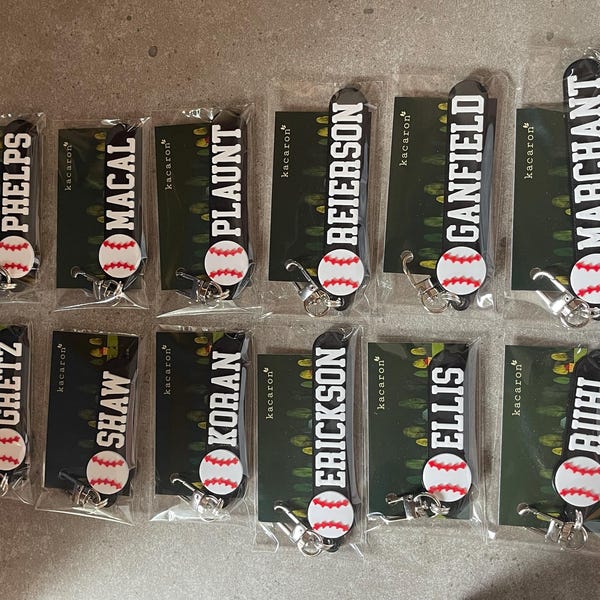 Baseball Personalized Keychain / Keyring / Bag Tag / Name Tag - 3D ...