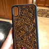 Hand Tooled Natural Tan Leather Phone Case Western Style Tool Leather ...