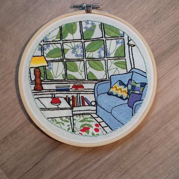 Embroidery Kit Living Room Interior Design, Modern Craft Project ...