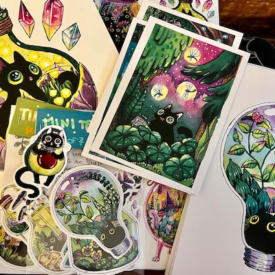 Midnight Purr Art Print - Etsy