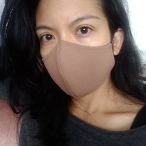 Neutral Cream Beige Face Mask Reusable, Washable, Handmade Fashion ...