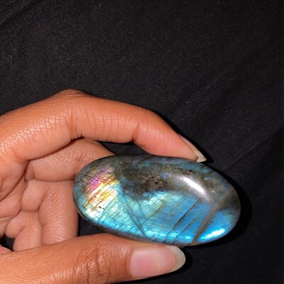 Large Double-sided Pink Rainbow Flash, Natural Pink Polished Freeform ...