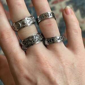 Sun and Moon Fidget Ring Sun Anxiety Ring Mens Spinner Ring, Women's ...