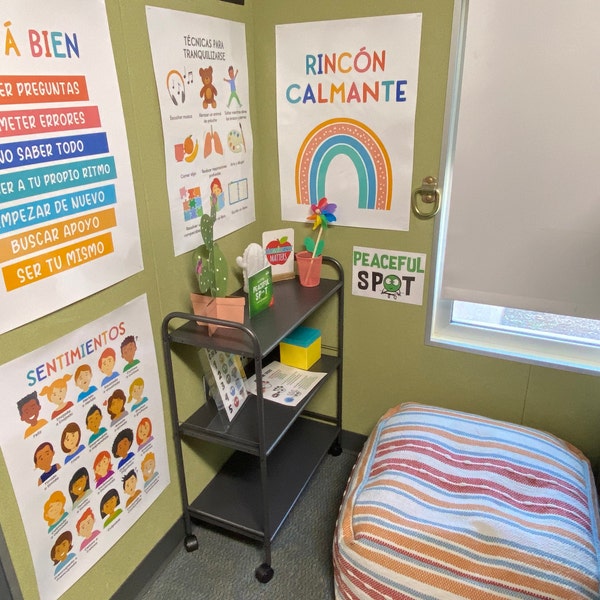 30 Spanish Calming Corner Posters Counseling Therapy Prints School ...