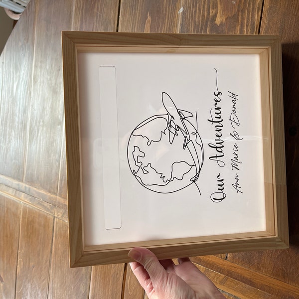 Couple Adventure Archive Box, Personalized Adventure Memory Box, Wood ...