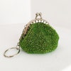 Small Black Gothic Emo Style Crochet Beaded Coin Purse With Kiss Lock ...