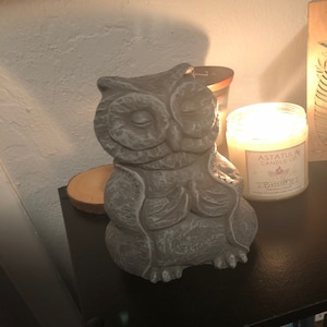 Owl Statue, Buddha Like Owl, Wise Owl Buddha, Meditating Owl Figure ...