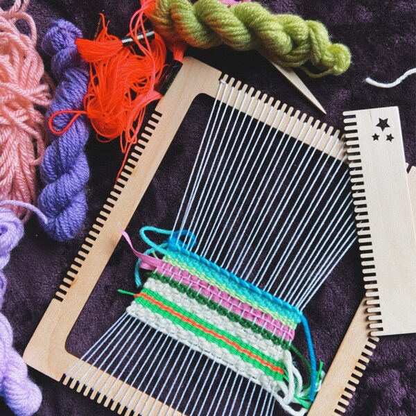 Art Yarn Skein, Gift for Knitters, Saori Weaving, One of a Kind, Hand ...