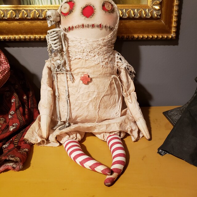 Primitive Folk Art dolls. Handmade toys. by ThreePrimitiveDolls