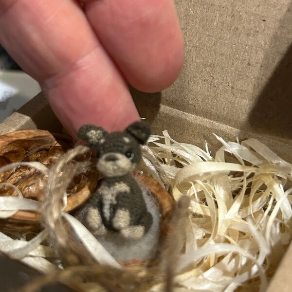 Micro Crochet Amigurumi Realistic Lemur Art, Mini Micro Animals Lemur ...