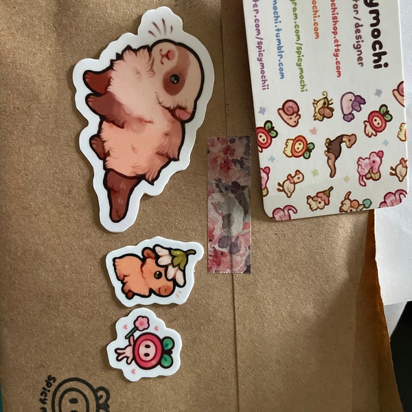 Fluffy Ferret Sticker / Cute Animal Sticker / Ferret Gift / Laptop ...