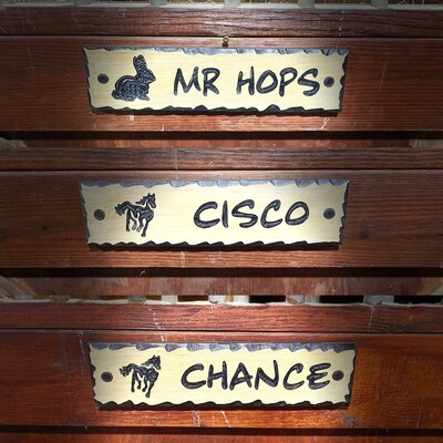 Stable Sign SMALL JAGGED Edge/hand Routed Wooden Sign/personalized ...