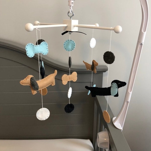 Music Note Mobile: Modern Nursery Musical Note Decor in Girl Room ...