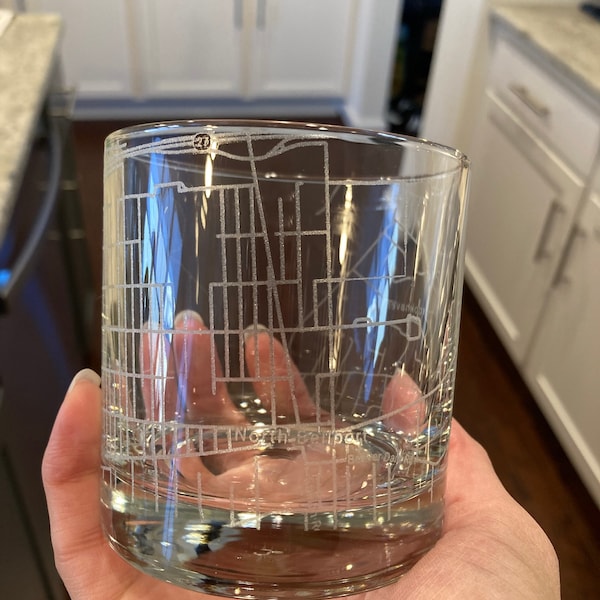 Rocks Whiskey Old Fashioned Glass Urban City Map Your City Pick Your ...