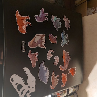 Cretaceous Chonkers Mosasaurus, Original Art, Dye Cut, Hand Cut, Vinyl ...