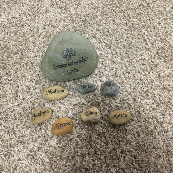 Engraved Mothers Day Stone, Etched or Carved Stone, Namesake Stone ...