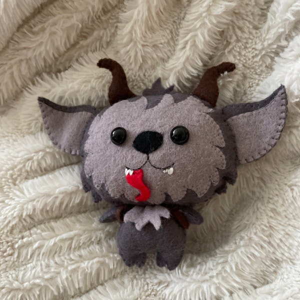 Krampus Felt Toy Sewing Pattern: Christmas Halloween Ornament (PDF ...