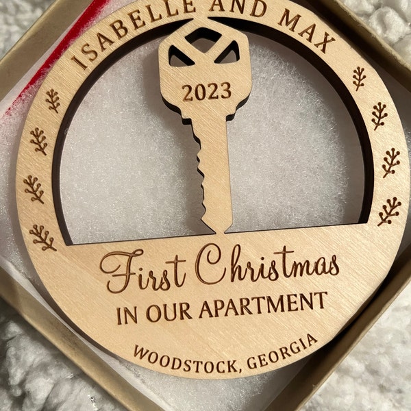 New Home Ornament, Personalized Christmas First Home Ornament, Home Key ...