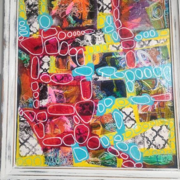 Original Art-butterfly, Abstract, Hot Pink Whimsical Painting-acrylic ...