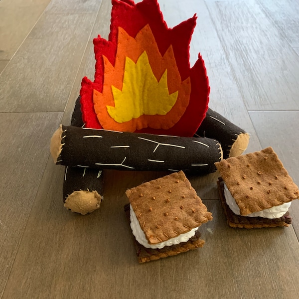 Kid's Pretend Campfire Play Set: Campfire & Logs Play Set | Pretend ...