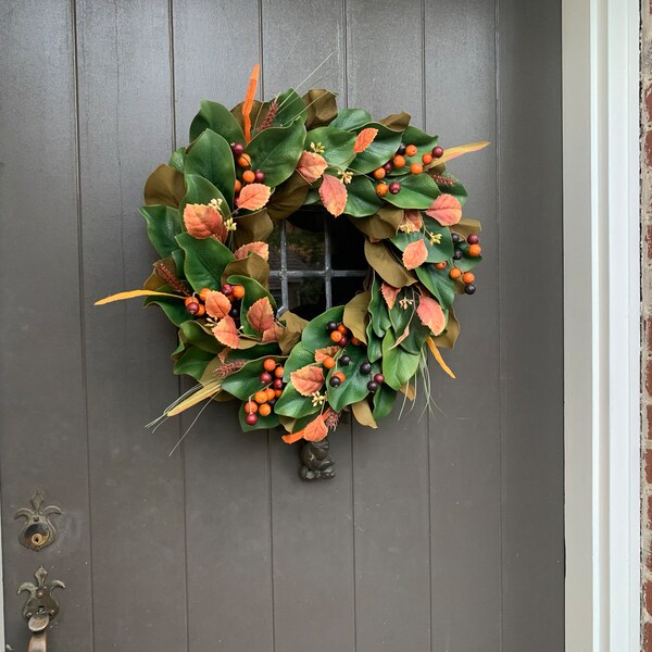 Blue Fall Garland for Mantel, Blue Fall Home Decor, Blue Eucalyptus ...