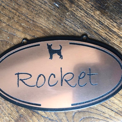 Dog Name Plate, Dog Crate Tag, Kennel Name Plate Farm Animal Name Plate ...