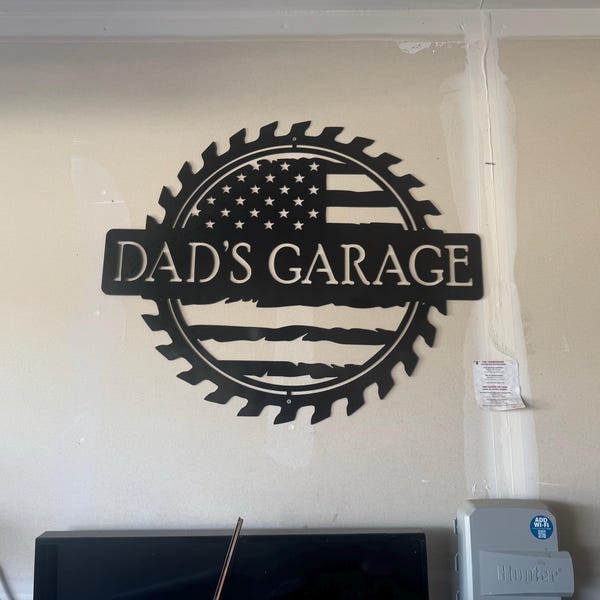 Custom American Flag Workshop Sign | Metal Shop Sign | Free Shipping ...