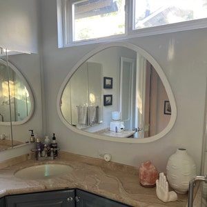 Modern OAK Frame Round Mirror Decorative Hanging Mirror - Etsy