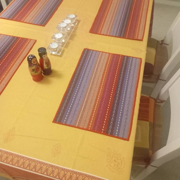 Placemats Set of 4 Colorful Art Woven Placemat Plate Mat Kitchen ...