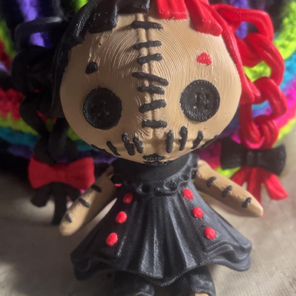 Creepy Doll Articulated 3D Printed Voodoo Doll Desk Decor Horror Goth ...