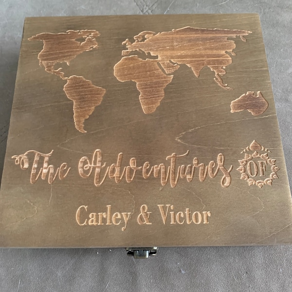 Keepsake Box, Adventure, World Map Box, Travel, Decorative ...