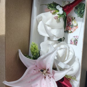 Real Touch Artificial White Ivory Rose Calla Lily Hops Babys - Etsy