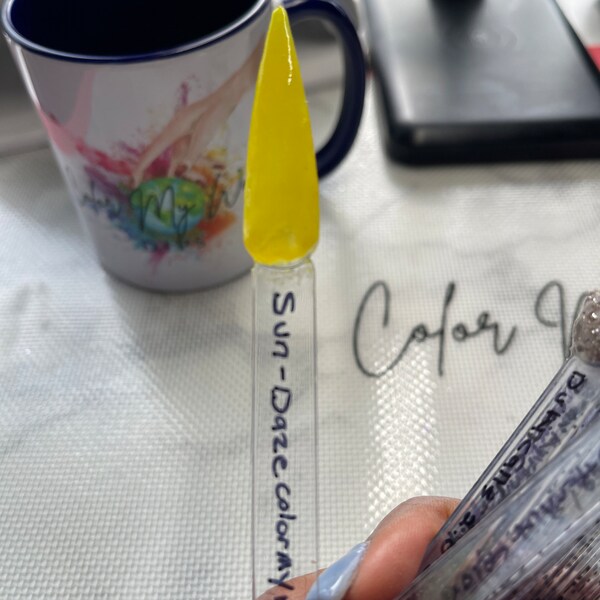 Sun-daze-yellow Dip Powder, Yellow Nail Dip, Dip Powder, Nail Dip ...