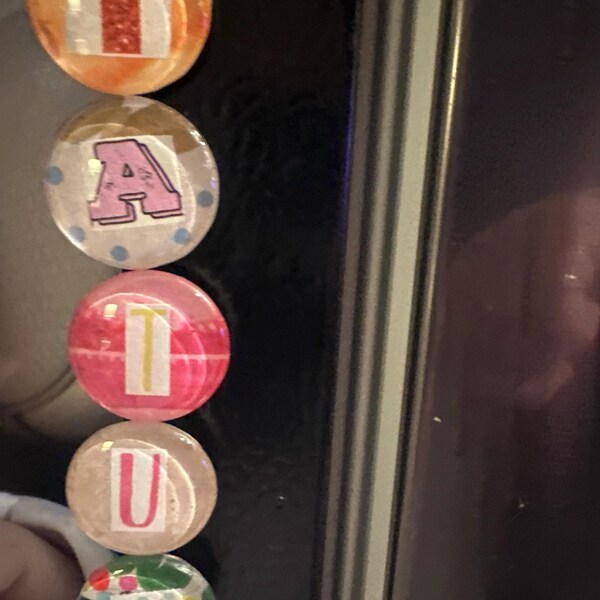 Marbled Paper Glass Magnets set of Four Super Strong Magnets Custom ...