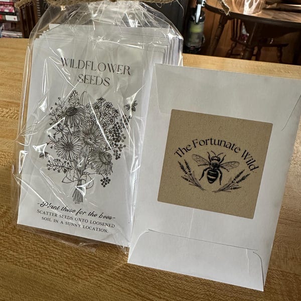 Wildflower Memorial Seed Packets Custom Funeral Favors Celebration of ...
